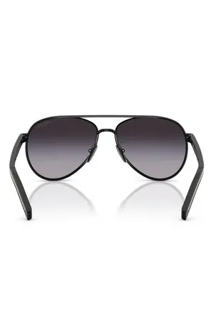 Prada 59mm Pilot Sunglasses - Black/grey Gradient