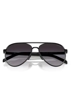 Prada 59mm Pilot Sunglasses - Black/grey Gradient