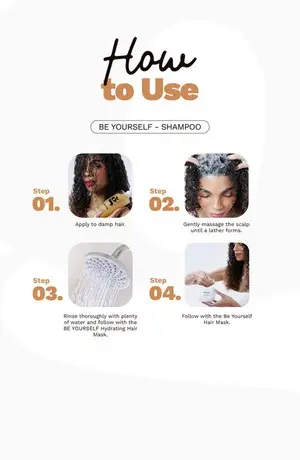 GINGER MILK NATURAL CARE Hydrating Curl Defining Shampoo For Curly Hair