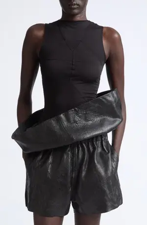 Rick Owens Temple Wool & Silk Tank - Black