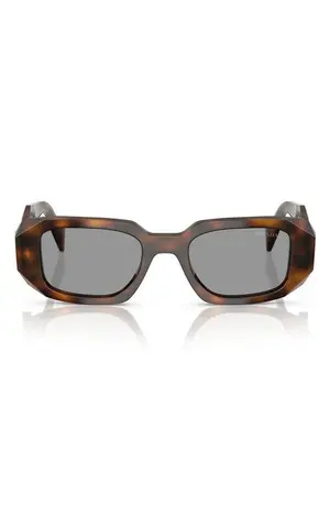 Prada 51mm Rectangular Sunglasses - Tortoise/grey