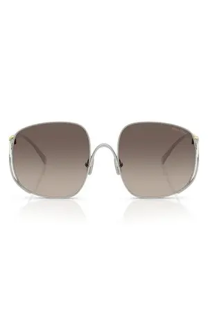 Miu Miu Mu A57s 57mm Gradient Square Sunglasses Silver/grey Gradient