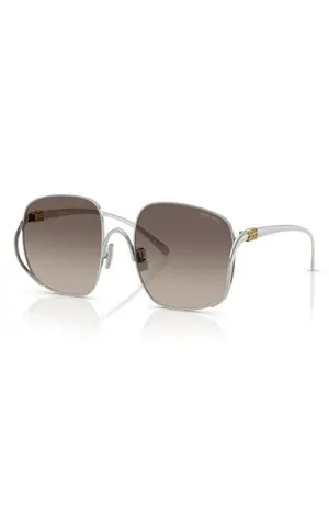 Miu Miu Mu A57s 57mm Gradient Square Sunglasses - Silver/grey Gradient