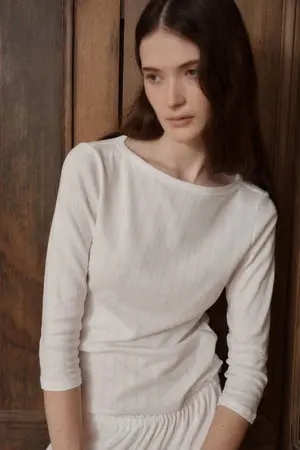 VIR VITA Florence Boatneck Top - Coconut