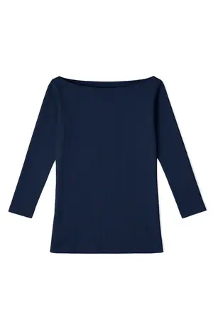 VIR VITA Florence Boatneck Top - Midnight