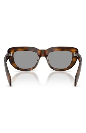 Prada 53mm Rectangular Sunglasses - Tortoise/grey