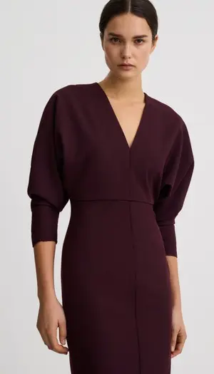 Smythe V-neck Dolman Dress