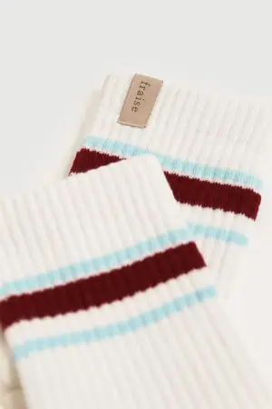 FRAISE Triple Striped Crew Grip Socks - Regatta