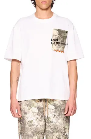 L/AB C/O OFF-WHITE Camo Graphic T-shirt - White