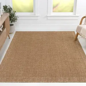 JONATHAN Y Luma Boho Easy Jute Coastal Border Solid Indoor/outdoor Area Rug