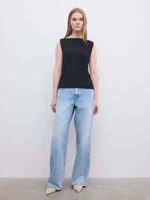 HOUSE OF DAGMAR Square Neck Top - Black
