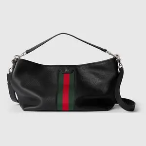 Gucci Web Trademark Small Crossbody Bag Leather - Black