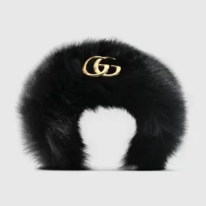Gucci Fuzzy Hair Band With Double G