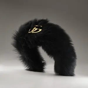 Gucci Fuzzy Hair Band With Double G