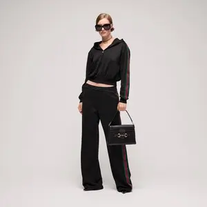 Gucci Cotton Jersey Zip Jacket With Web