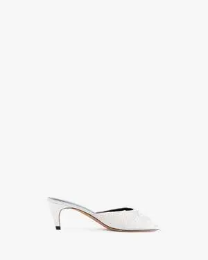 JUDE Cave Mule Python Leather - White