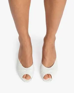 JUDE Cave Mule Python Leather - White