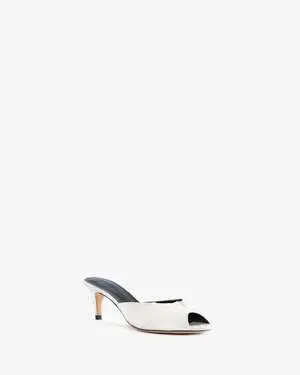 JUDE Cave Mule Python Leather - White
