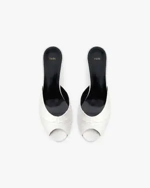 JUDE Cave Mule Python Leather - White