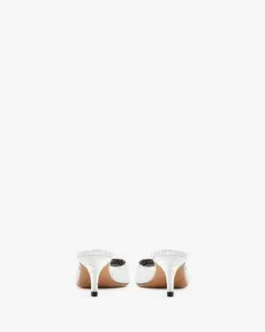 JUDE Cave Mule Python Leather - White
