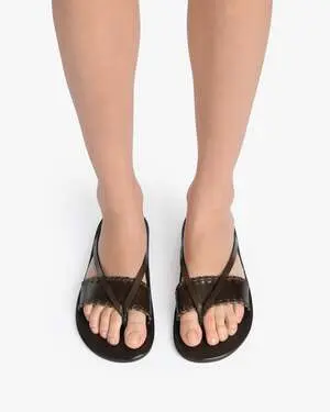 JUDE Helena Flat Mocha Leather