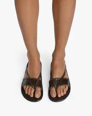 JUDE Helena Flat Mocha Leather - Brown