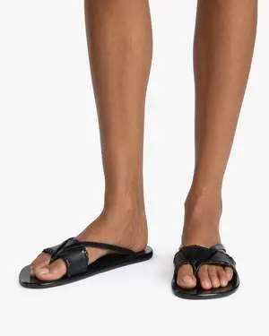 JUDE Helena Flat Leather - Black