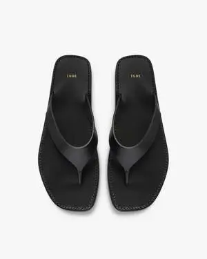 JUDE Vermelho Flat Leather - Black