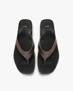 JUDE Vermelho Flat Mocha Leather