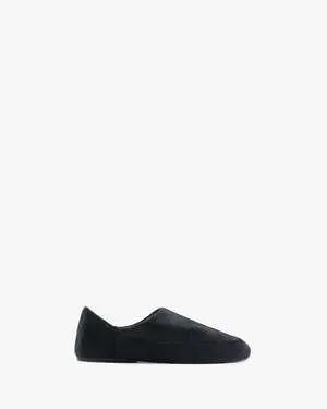 JUDE Floor Slipper In Pony Leather - Black