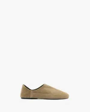 JUDE Floor Slipper Suede Leather - Beige