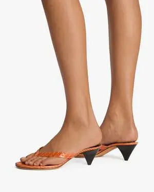 JUDE Rooty Sandal Python Leather - Tan