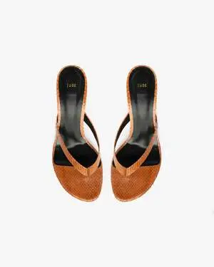 JUDE Rooty Sandal Python Leather - Tan