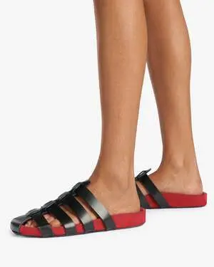 JUDE Dusty Flat Black Leather And Suede