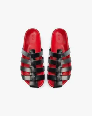 JUDE Dusty Flat Black Leather And Suede