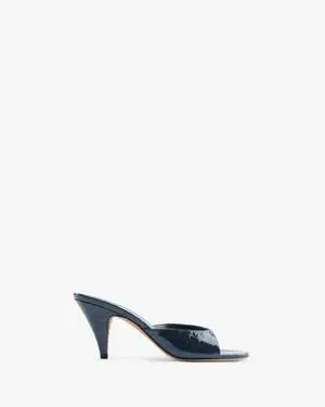 JUDE Haze Sandal Ink Croc Embossed Leather - Blue