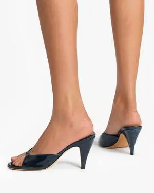 JUDE Haze Sandal Ink Croc Embossed Leather - Blue
