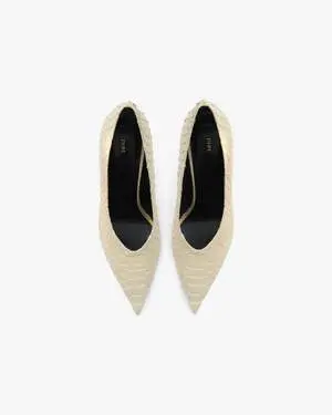 JUDE Kiss Pump Python Leather - Beige