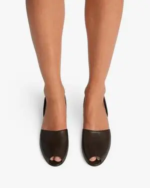 JUDE Padre Ballerina Mocha Leather