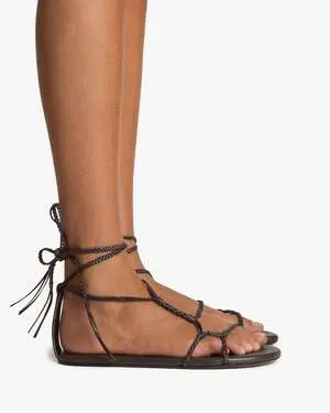 JUDE Atlas Flat Woven Leather - Brown