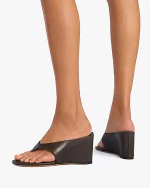 JUDE Yaga Wedge Sandal Mocha Leather