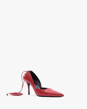 JUDE Scoop Pump Leather - Red