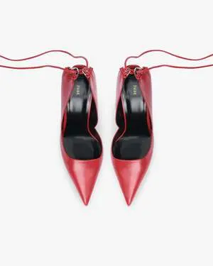 JUDE Scoop Pump Leather - Red