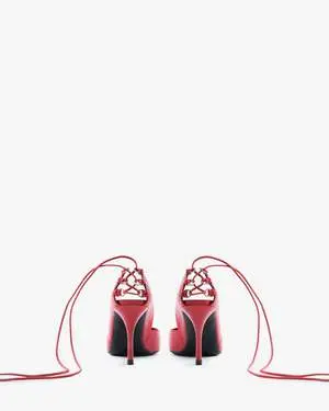 JUDE Scoop Pump Leather - Red