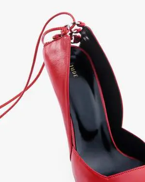 JUDE Scoop Pump Leather - Red