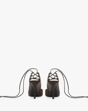 JUDE Scoop Pump Nubuck Leather - Brown