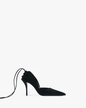 JUDE Scoop Pump Suede Leather - Black