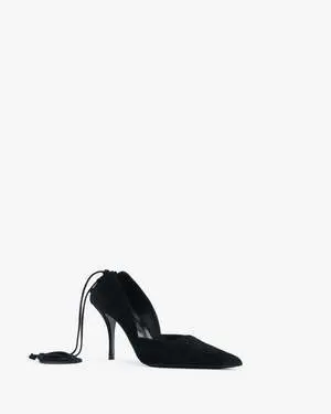 JUDE Scoop Pump Suede Leather - Black