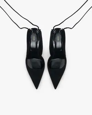 JUDE Scoop Pump Suede Leather - Black