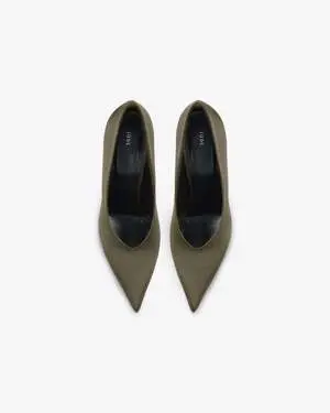 JUDE Kiss Pump Satin - Khaki